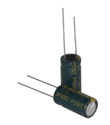Elko, stojeći (RAD), Low ESR, 105°C, 3300µF, 10V, 10X20mm