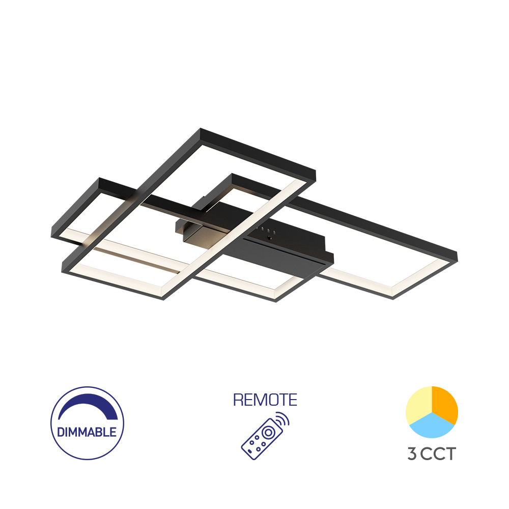 BRY-NELA-SS2-RND-CRNA-65W-SA DALJINSKIM-IP20-LED PLAFONJERA BH17-04591