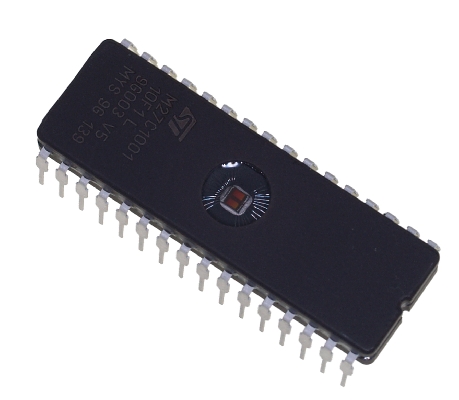 CMOS UV EPROM, 5V, 128K X 8, 100nS, M27C1001-10F1, CDIP32
