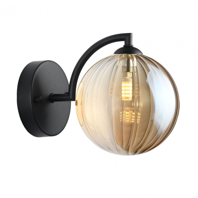 1. LUNA 190 ZIDNA LAMPA 1*G9 MAT CRNA 200442