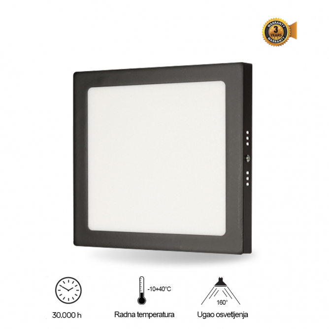 1 LED PANEL N/Z KNS5-24W 4000K CRNI 202112