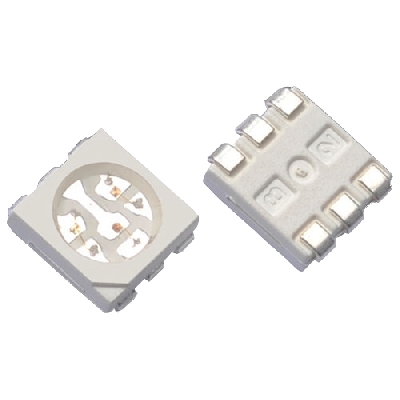 LED, SMD 5050/PLCC-6, žuta, 588nm,