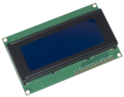 Standardni, 20 X 4 karaktera, LCD displej, plavo pozadinsko osvetljenje,