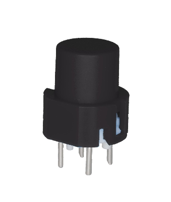 Taster, PCB montaža, crni, 10mA/35V DC