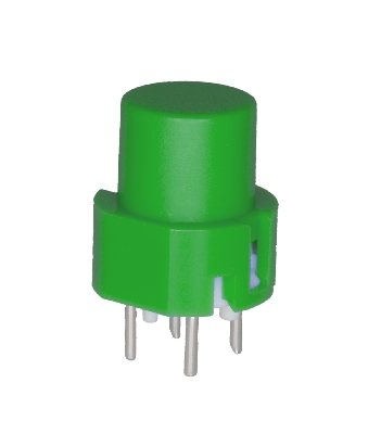 Taster, PCB montaža, zeleni, 10mA/35V DC