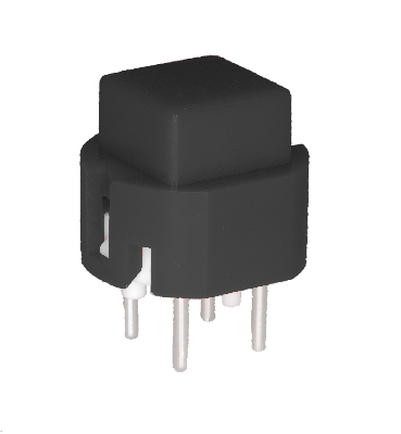 Taster, PCB montaža, crni, 10mA/35V DC