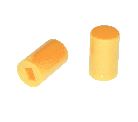 Žuta cilindrična kapa 10x5.9mm, za taster za print montažu, dimenzija 7x7mm, 8x8mm