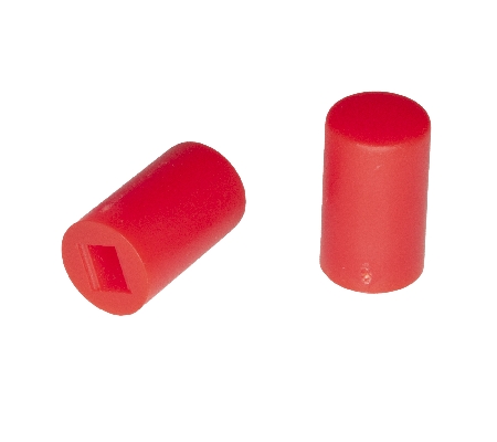 Crvena cilindrična kapa 10x5.9mm, za taster za print montažu, dimenzija 7x7mm, 8x8mm