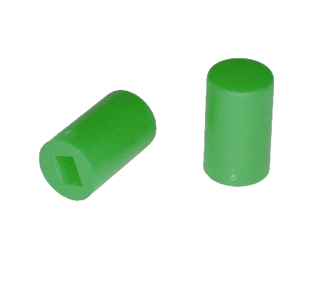 Zelena cilindrična kapa 10x5.9mm, za taster za print montažu, dimenzija 7x7mm, 8x8mm