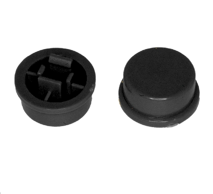 Crna kapa 12.8x5.7mm, za taster za print montažu, dimenzija 12x12mm