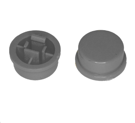 Siva kapa 12.8x5.7mm, za taster za print montažu, dimenzija 12x12mm