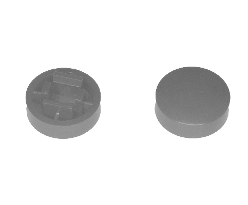 Siva kapa 9.8x5.5mm, za taster za print montažu, dimenzija 12x12mm
