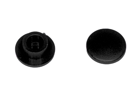Crna kapa prečnik 8mm x 4mm visine, za taster za print montažu, dimenzija 6x6mm