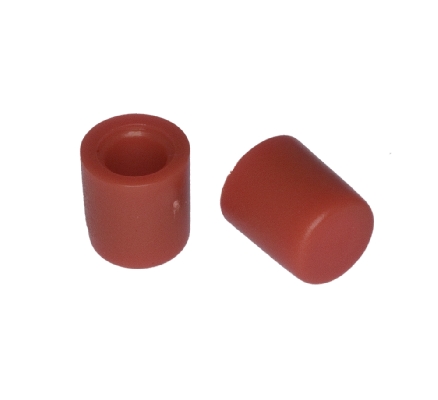 Crvena cilindrična kapa 6x6.2mm, za taster za print montažu, dimenzija 6x6mm
