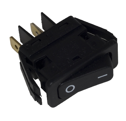 Prekidač, Wipp, crni, Max: 125°C, ON-OFF, SPST, 250V AC, 16A, 11x30mm