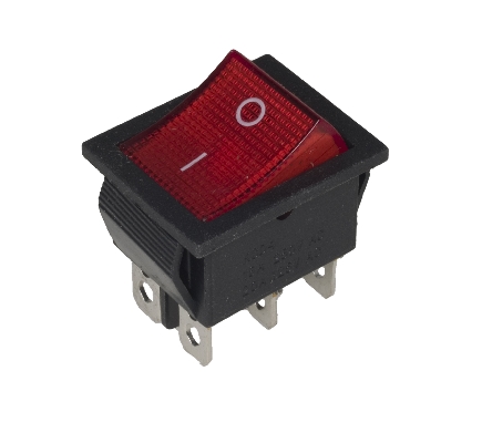 KCD4 25*31mm 16A/250V 4Pin/6Pin Boat Switch with Light Red 6pin, , , , , mm