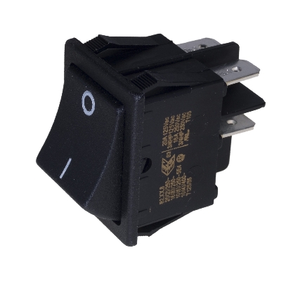 Rocker Switch DPST 20A BK/BK I/O, , , , , mm