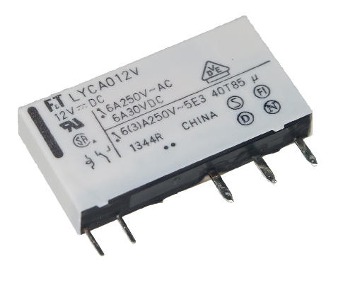 Relej, 1 X ON/OFF, SPDT, 6A, 24V, 3990Ω, Fujitsu