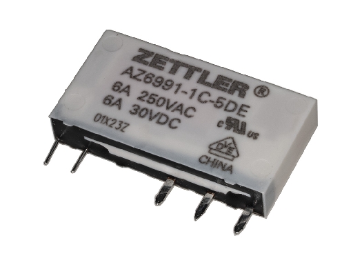 Relej, 1 X ON/OFF, SPDT, 6A, 24V, 3990Ω, Zettler