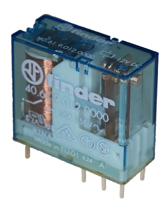 Relej, 1 X ON/OFF, SPDT, 16A, 12V, 16A, 220Ω, Finder