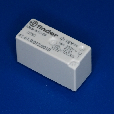 Relej, 1 X ON/OFF, SPDT, 16A, 12V, 360Ω, Finder