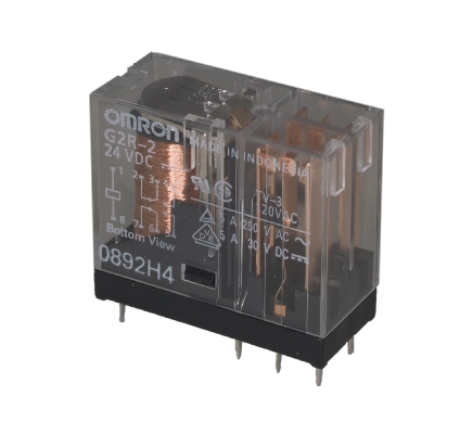 Relej, 2 X ON/OFF, DPDT, 5A, 12V, 275Ω, Omron