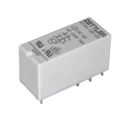 Relej, 1 X ON/OFF, SPDT, 16A, 12V, 240Ω, Zettler