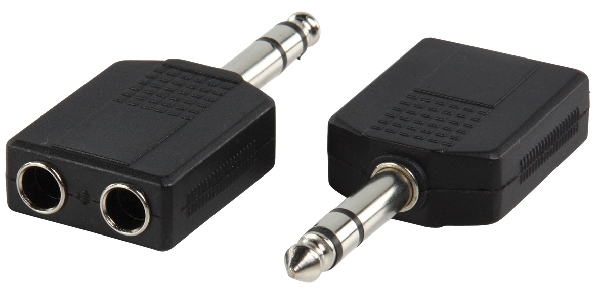 Adapter, muški 6.35mm na dva ženska 6.35mm, stereo