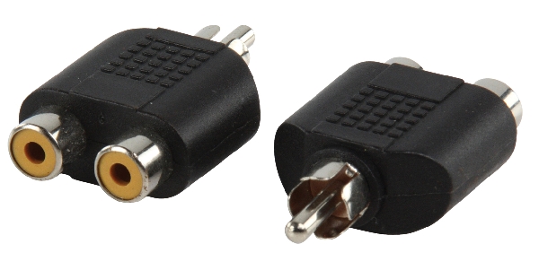 Adapter, RCA muški na 2 X RCA ženski