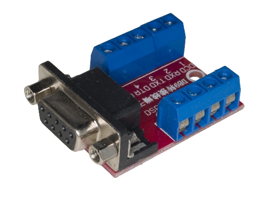 DSUB ženski 9 pina, RS232, Serial to Terminal Adapter