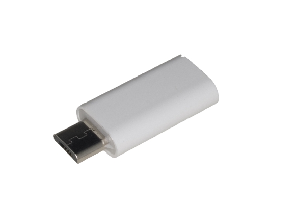 Adapter USB2.0, USB Micro B muški na USB C ženski, beli