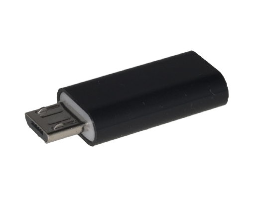 Adapter USB2.0, USB Micro B muški na USB C ženski, crni