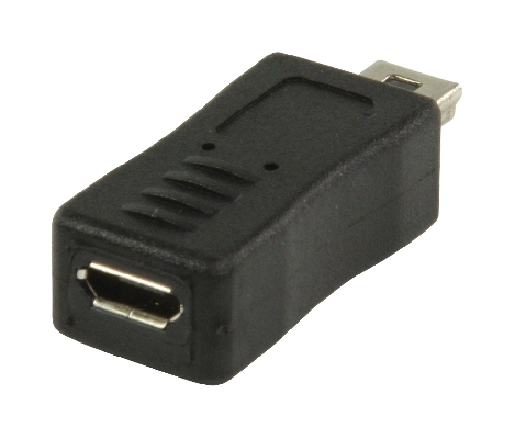 Adapter USB2.0, MICRO B ženski na MINI B muški