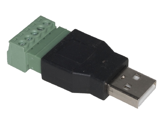 Adapter, muški USB A na petopolnu rednu stezaljku