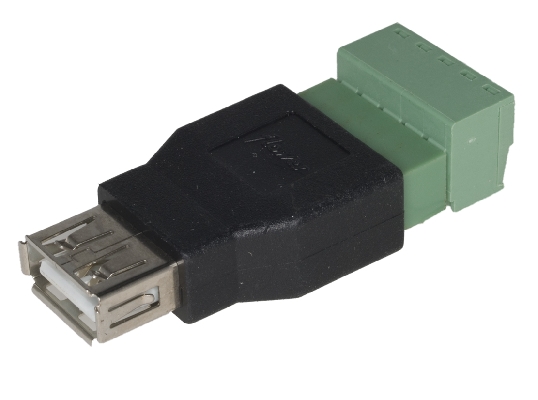 Adapter, ženski USB A na petopolnu rednu stezaljku