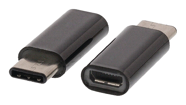 Adapter USB2.0, USB-C muški na USB Micro B ženski, crni