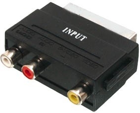 Adapter, muški SCART A/V IN na 3 ženska RCA