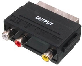 Adapter, muški SCART na 3 X RCA ženski, A/V OUT