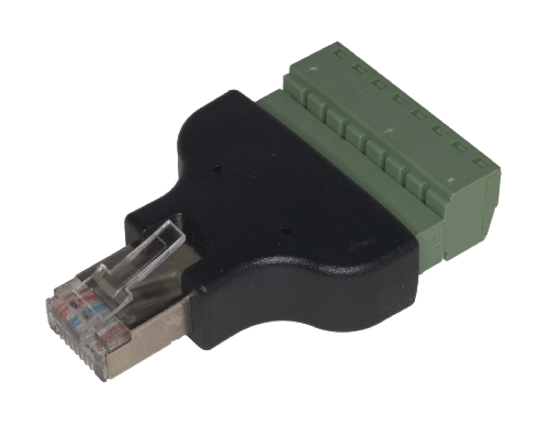 Adapter, RJ45 8/8 Ethernet muški na osmopolnu rednu stezaljku