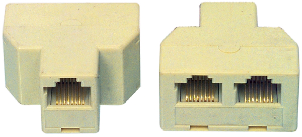 Adapter telefonski, modularni, ženski -> 2 x ženski, RJ45, 8/8pin