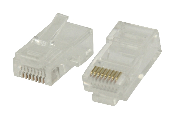 Muški konektor RJ45, 8/8 pina, UTP, CAT5e, za kabl sa licnastim provodnikom