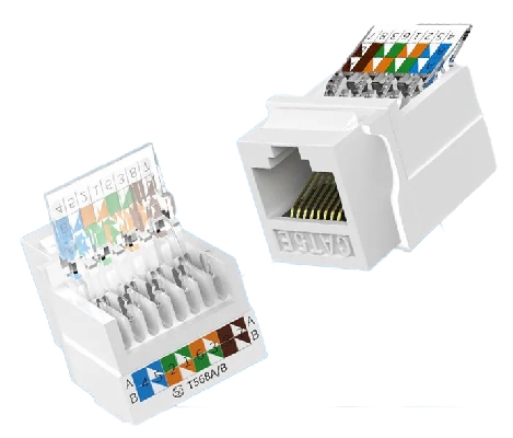 Ženski RJ45, Keystone modul, CAT5E, tool-free