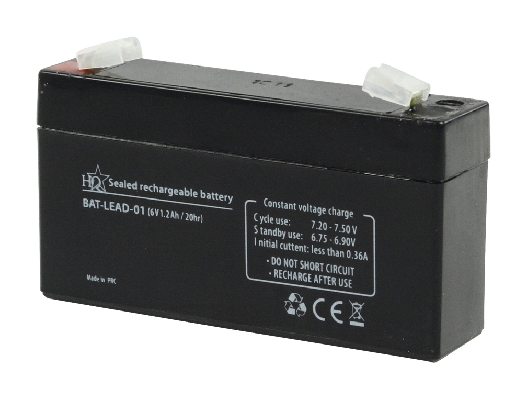 Akumulator, 6V, 1.2Ah, 97x24x52mm, olovni, hermetički zatvoren