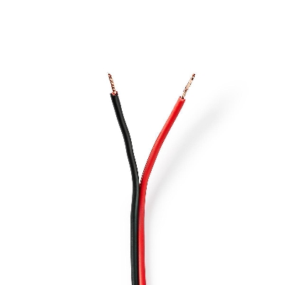Provodnik za zvučnike, crveno-crni, 2 X 0.75mm², 100% bakarni provodnik
