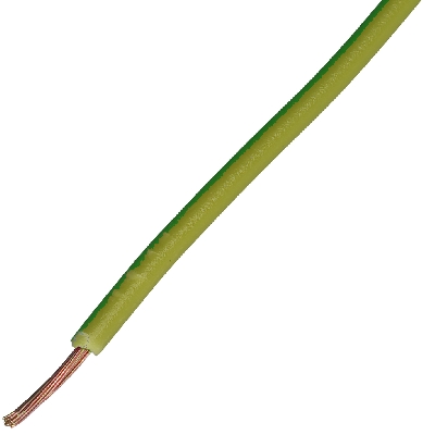 Provodnik, bakarni, PVC, H05V-K, 0.5mm², žuto-zeleni