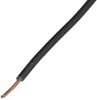 Provodnik, bakarni, PVC, H05V-K, 0.5mm², crni