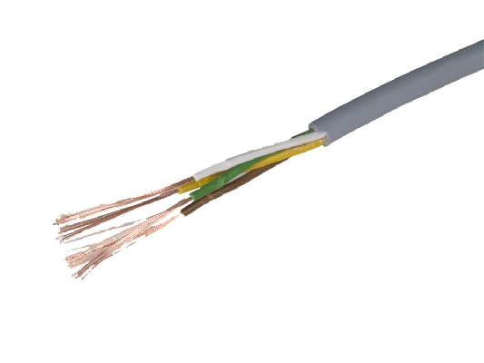Provodnik, bakarni, LiYY, okrugli, 4 X 0.25mm², sivi, neoklopljeni