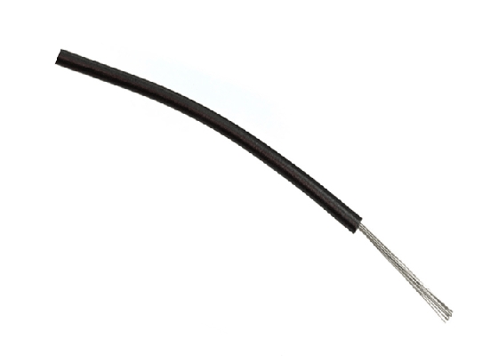 Provodnik, silikonski, crni, AWG18, 0.82mm², 600V, -60°C/+200°C, formacija 150/0.08, max 22A