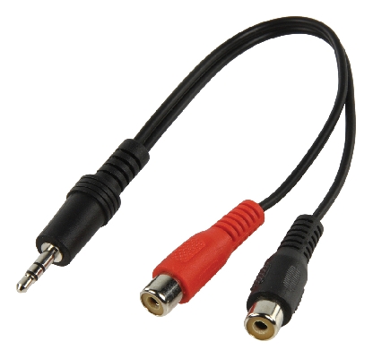 Kabl, Stereo 3.5mm muški na 2 X RCA ženski, 0.2 metra