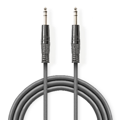 Kabl, audio, stereo metalni muški 6.3mm na stereo metalni muški 6.3mm, 1.5 metara